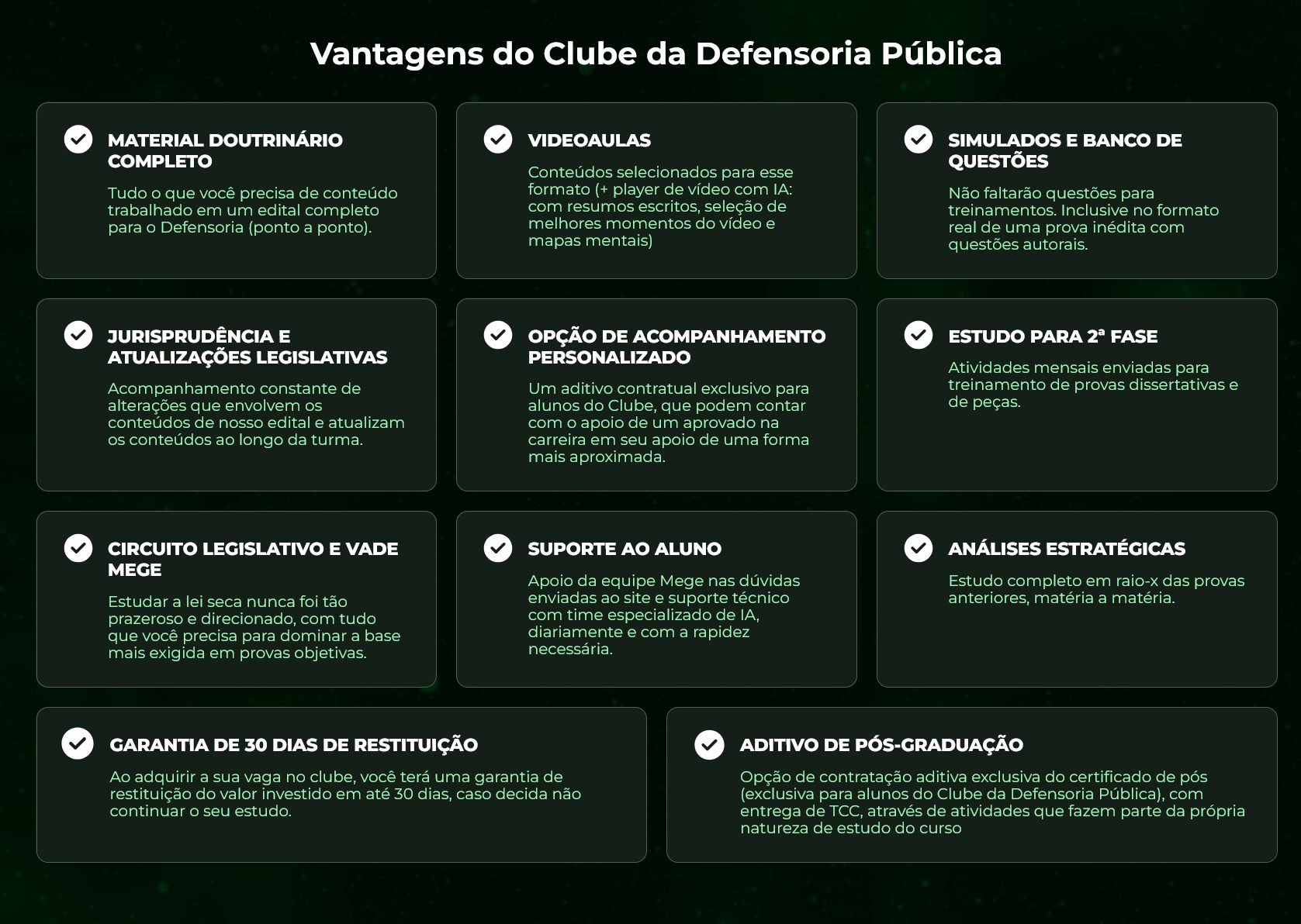 Rateio Clube da Defensoria (2025.2) Mege – Rateio de Cursos